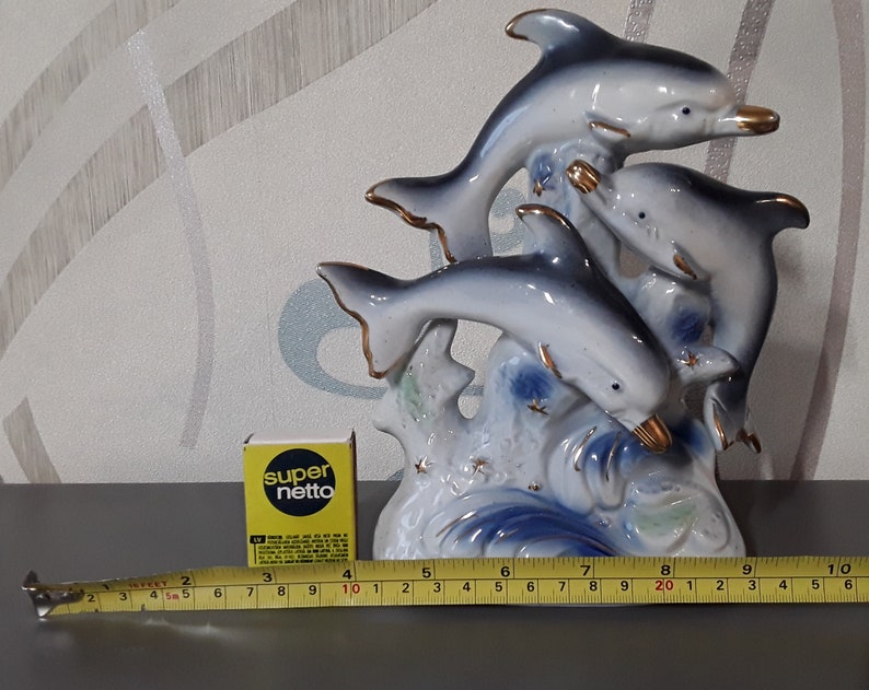 Vintage Hand Painted Dolphin Dolphins Figurine Home Decor Sea - Etsy