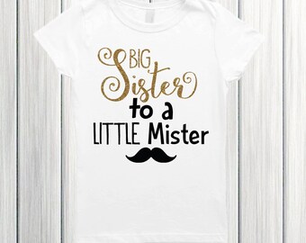 Big Sister to a Little Mister Sign | Etsy