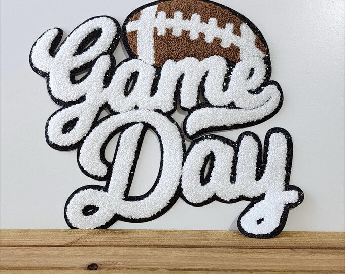 Game Day, Chenille Patch, Iron on Patch, Football Game Day Iron-on ...