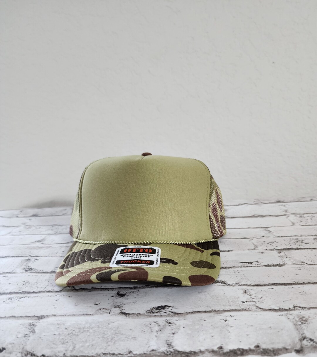 Otto Cap, Trucker Hat, Blank Hat, Foam Trucker Hat, Camo/green Cap ...