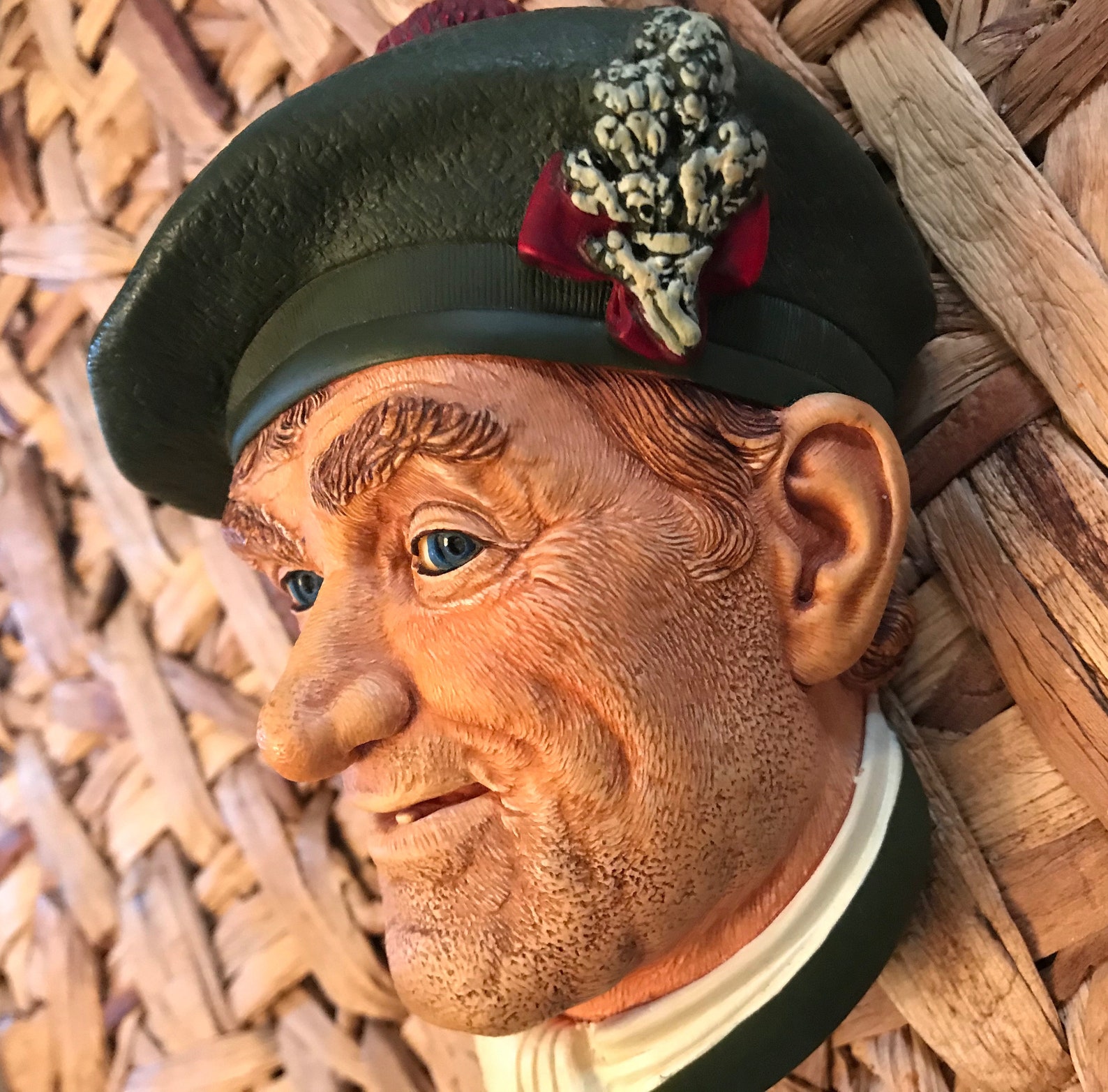 Vintage Bossons Head Figurine Chalkware Wall Hanging Jock 1960 - Etsy