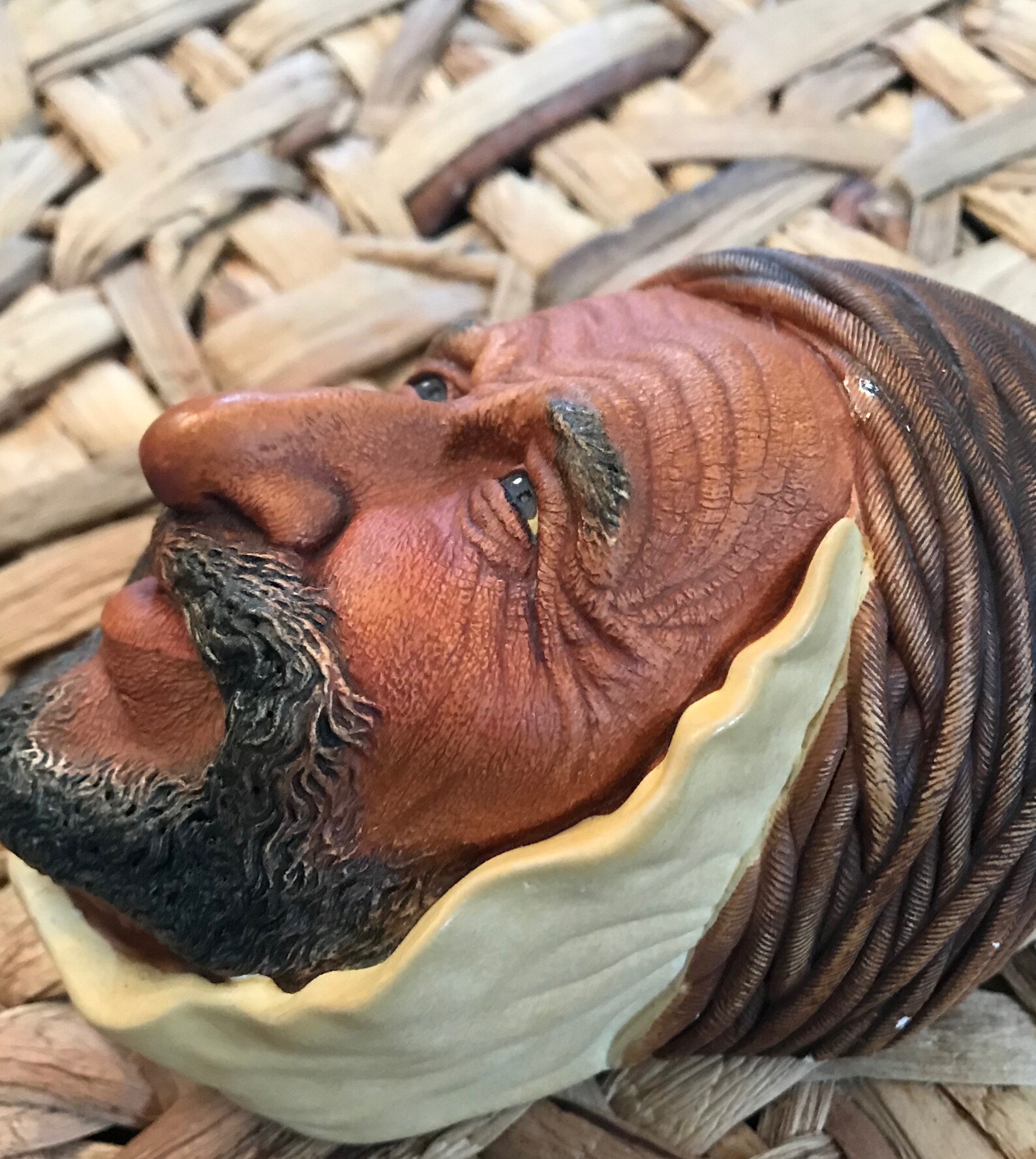 Vintage Bossons Head Figurine Chalkware Wall Hanging Persian - Etsy