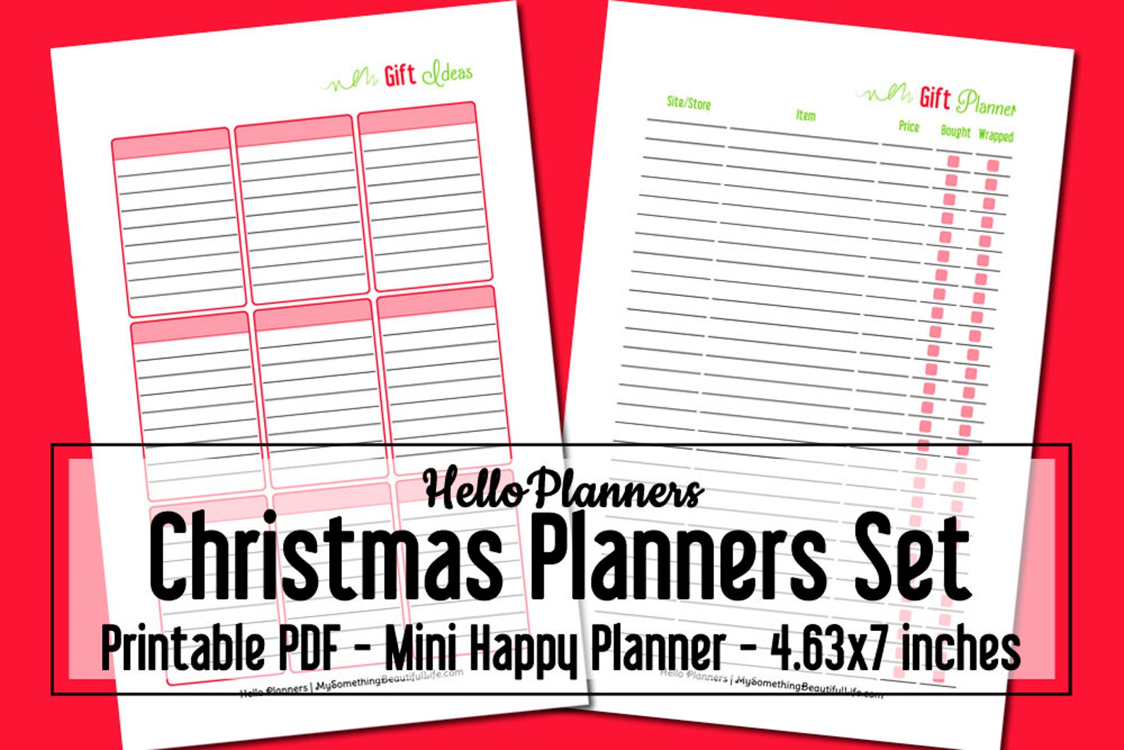 Christmas Printable Planners Mini Happy Planner Holiday Planner ...