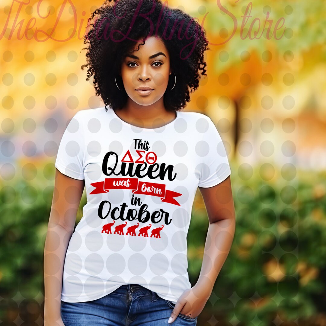 October DST Birthday Queen SVG File - Etsy