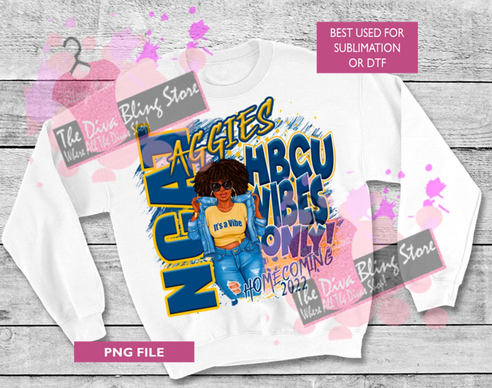 HBCU Vibes NCAT PNG - Etsy