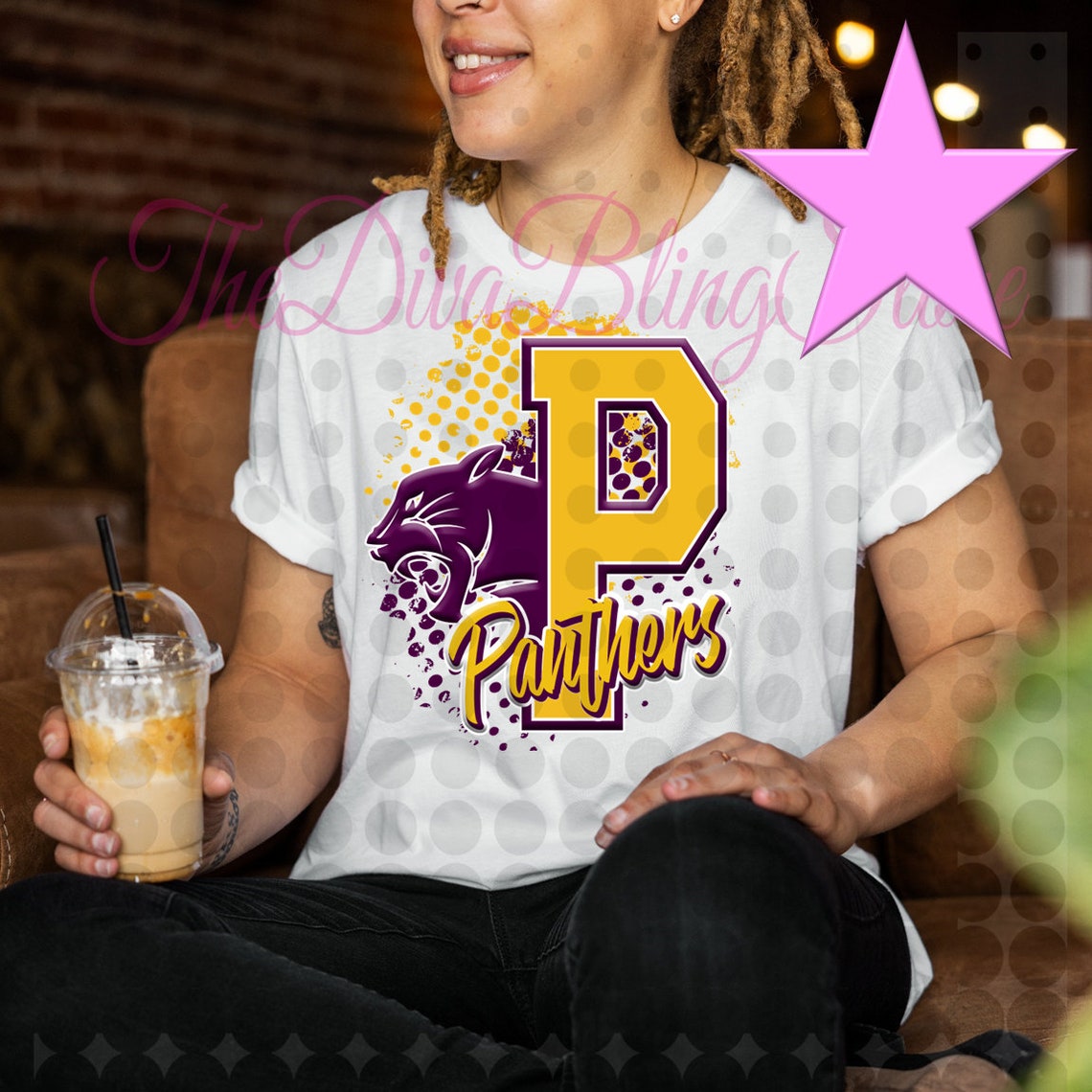 Panthers P Initial PNG File - Etsy