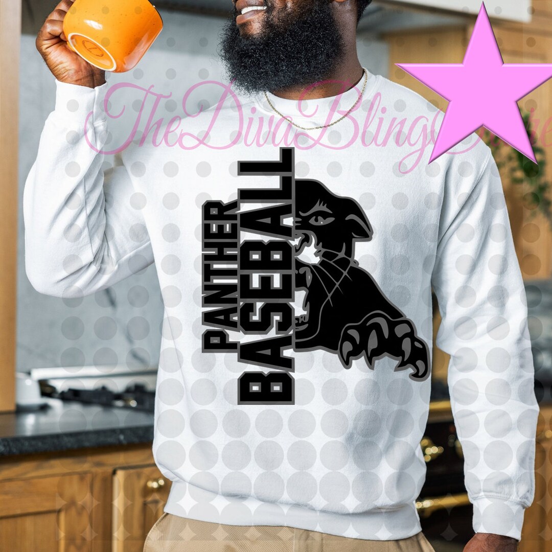 Panther Baseball 2color SVG File - Etsy