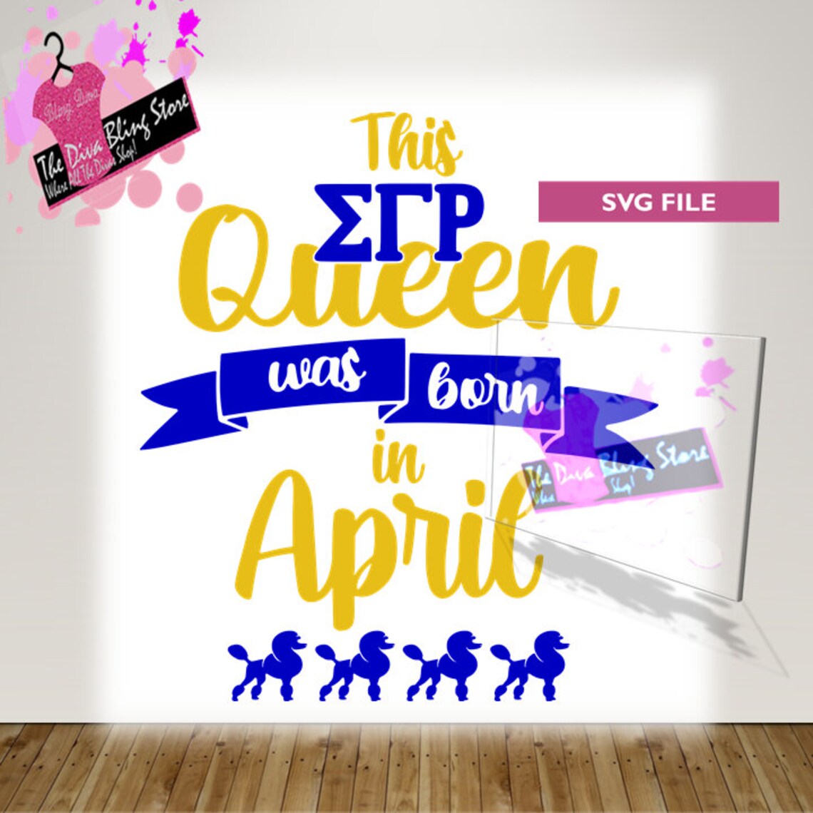 Sgrho April Queen SVG File - Etsy