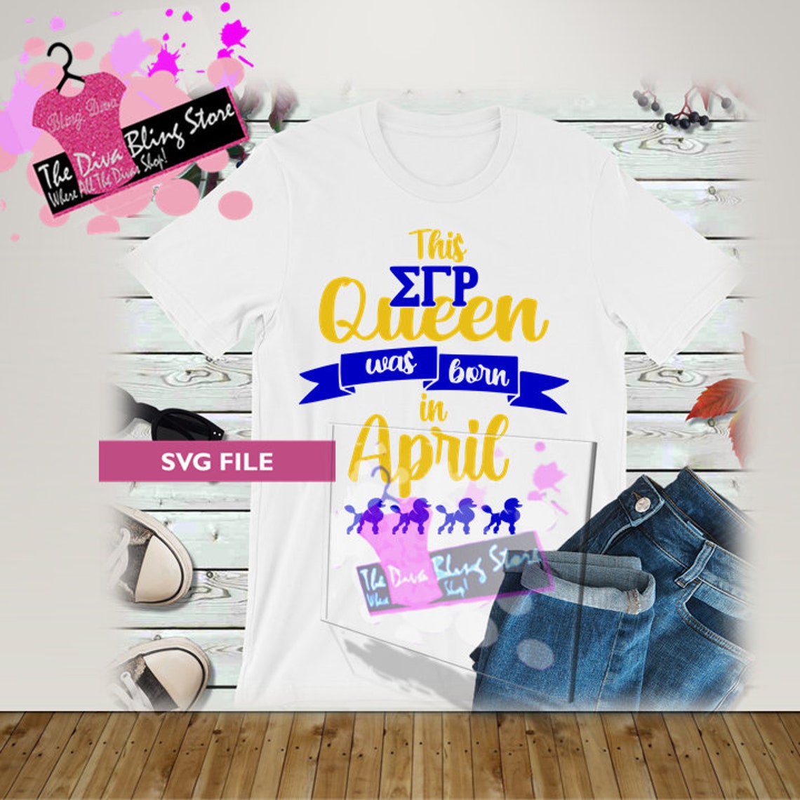 Sgrho April Queen SVG File - Etsy
