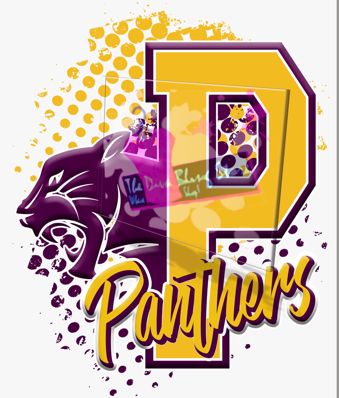 Panthers P Initial PNG File - Etsy