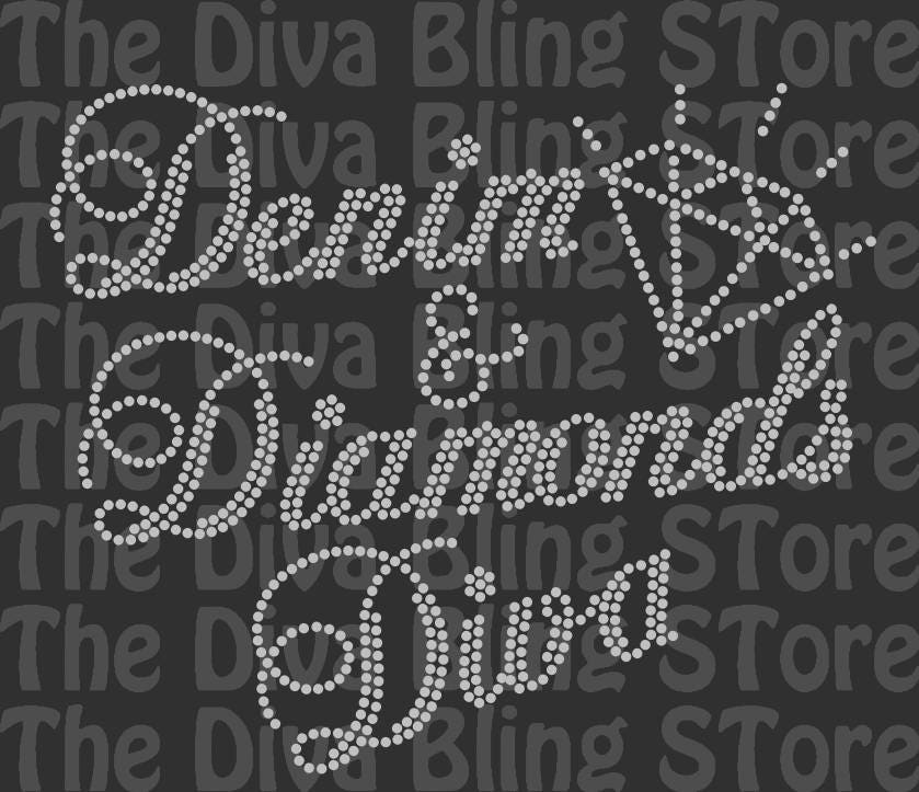 Denim and Diamonds Diva Rhinestone SVG File | Etsy