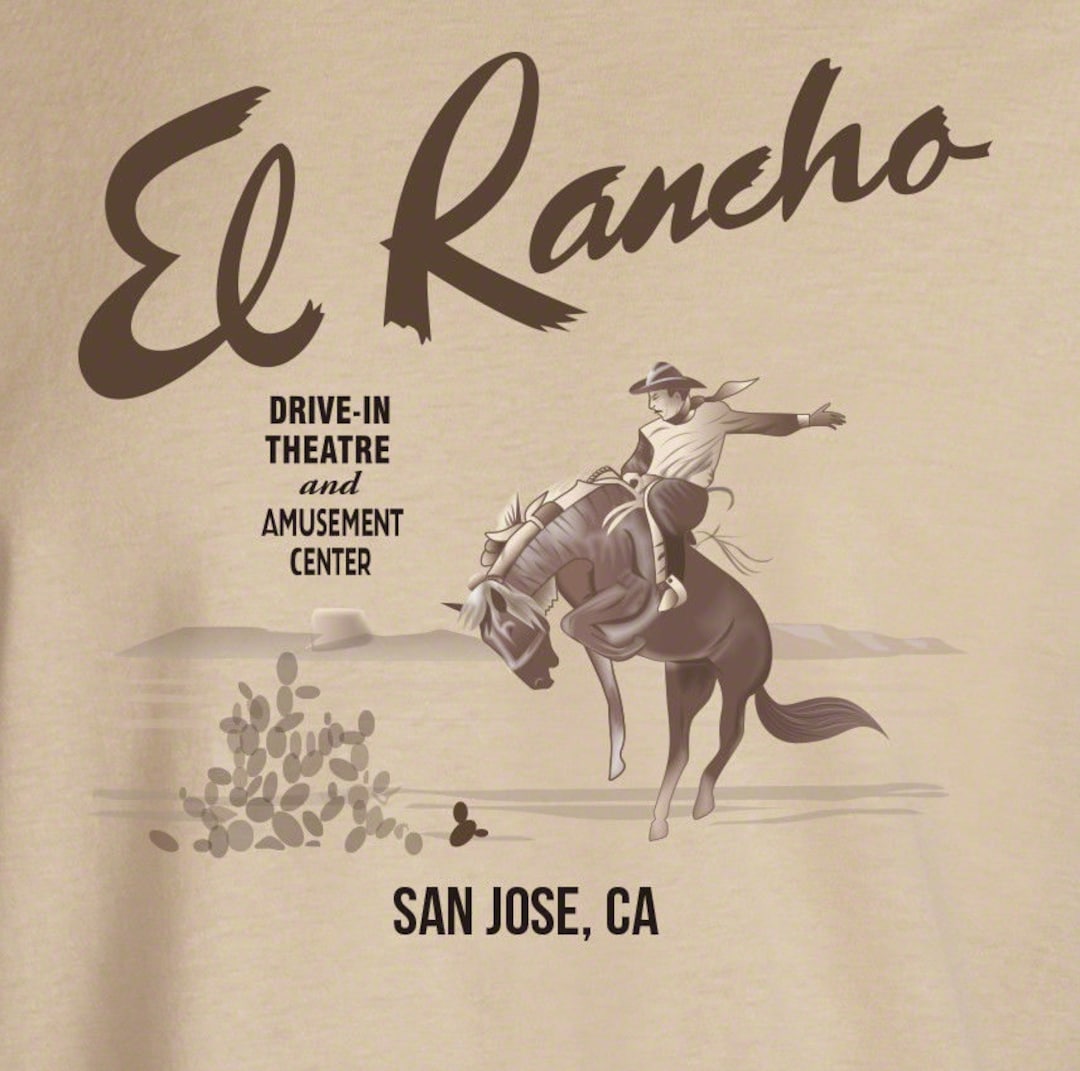El Rancho Drive-in Theater Sign Reproduction T-shirt Vintage ...