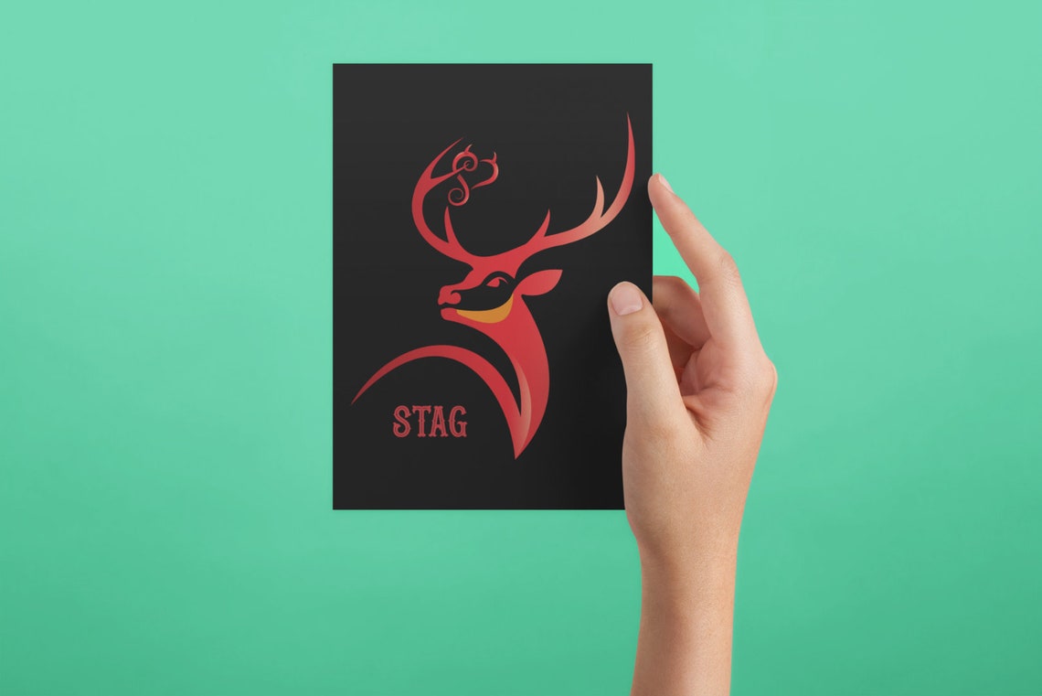 Stag Poster/print/greeting Card Hotwife Vixen Stag - Etsy
