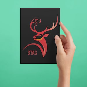 Stag Poster/print/greeting Card Hotwife Vixen Stag - Etsy