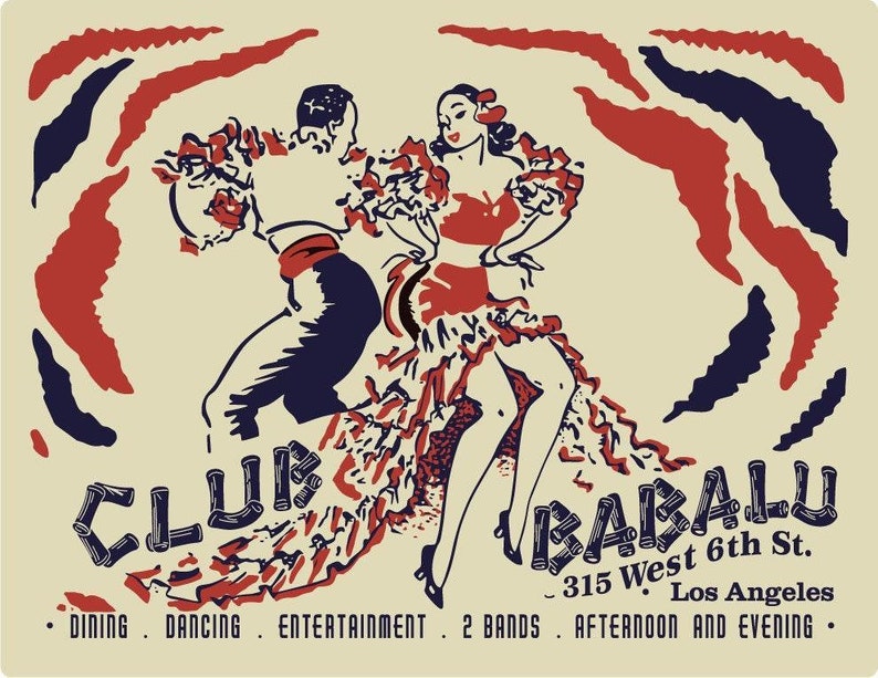 Club Babalu Vintage La Tiki Bar Matchbook Advertising Art Reproduction ...