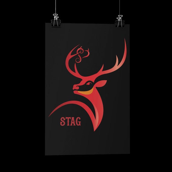 Stag Poster/print/greeting Card Hotwife Vixen Stag - Etsy