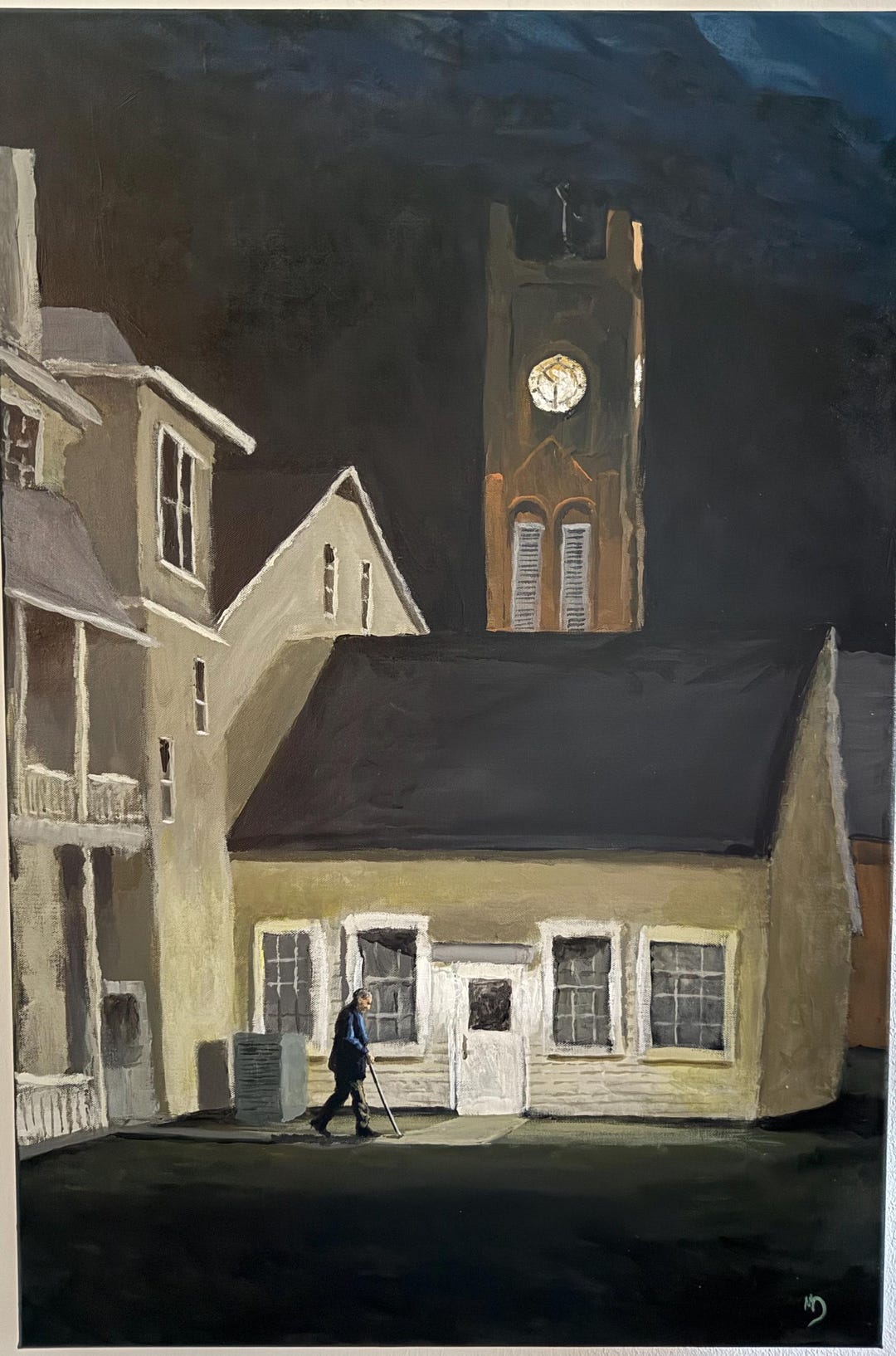 Night Walk at St Francis Xavier- 36” X 24” Original on Canvas. Framed ...