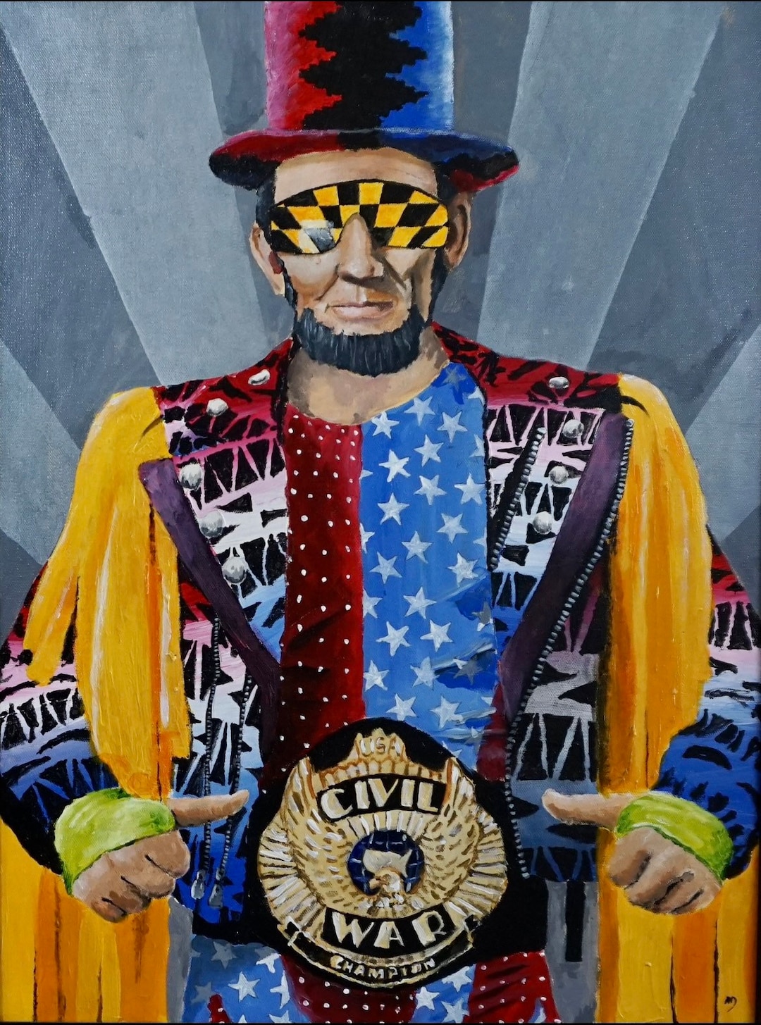 Macho Man Abe - 9” X 12” Archival Ink Print Includes Certificate of ...
