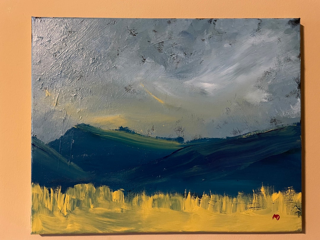 Abstract Landscape - 16” X 20” Original Acrylic on Canvas - Etsy