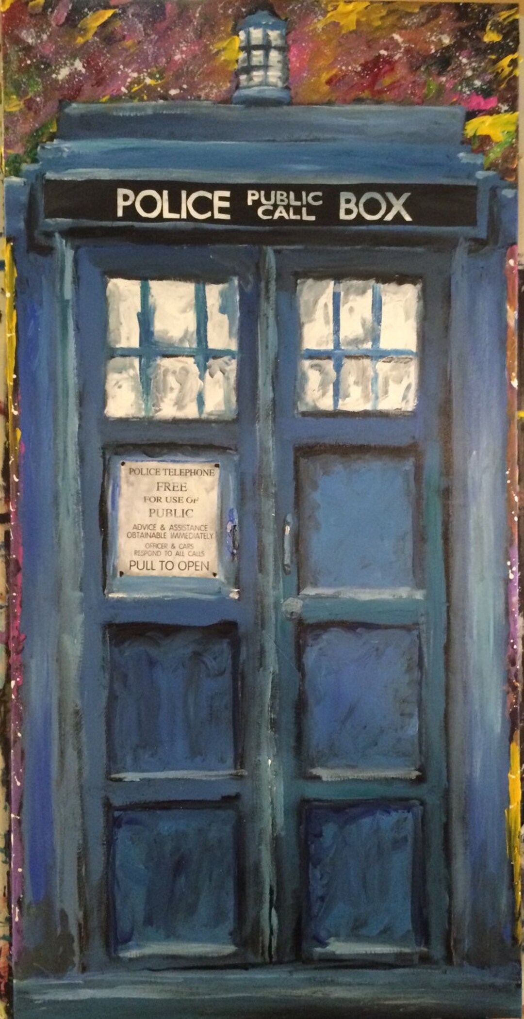TARDIS - 48" X 24" Mixed Media. on Canvas - Etsy