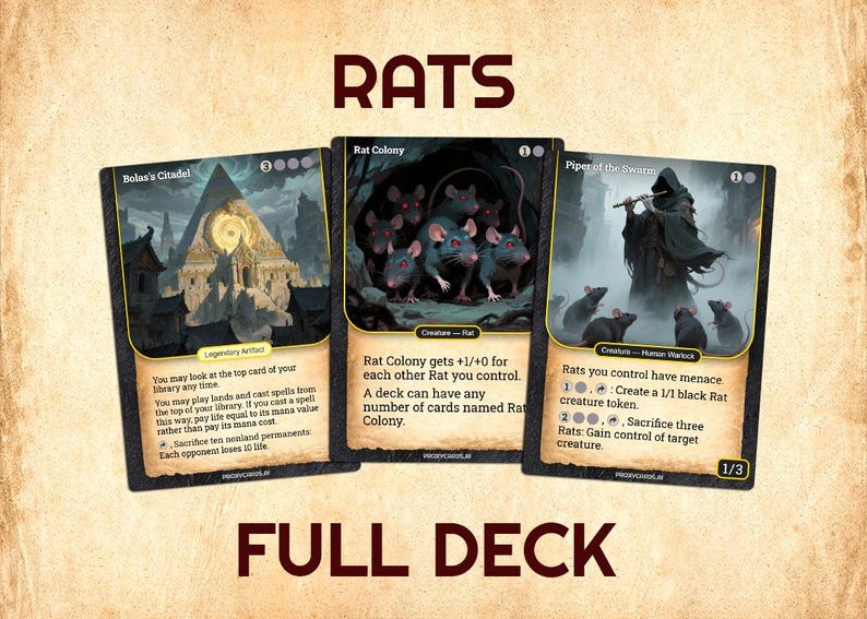 Rats Commander Deck - MTG Proxy Cards - Etsy