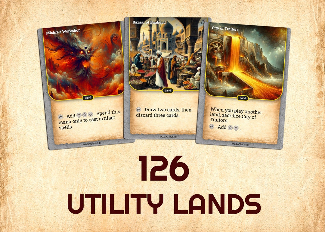 126x Unique Utility Land Proxy Cards, Tabernacle, Mishra's Workshop ...