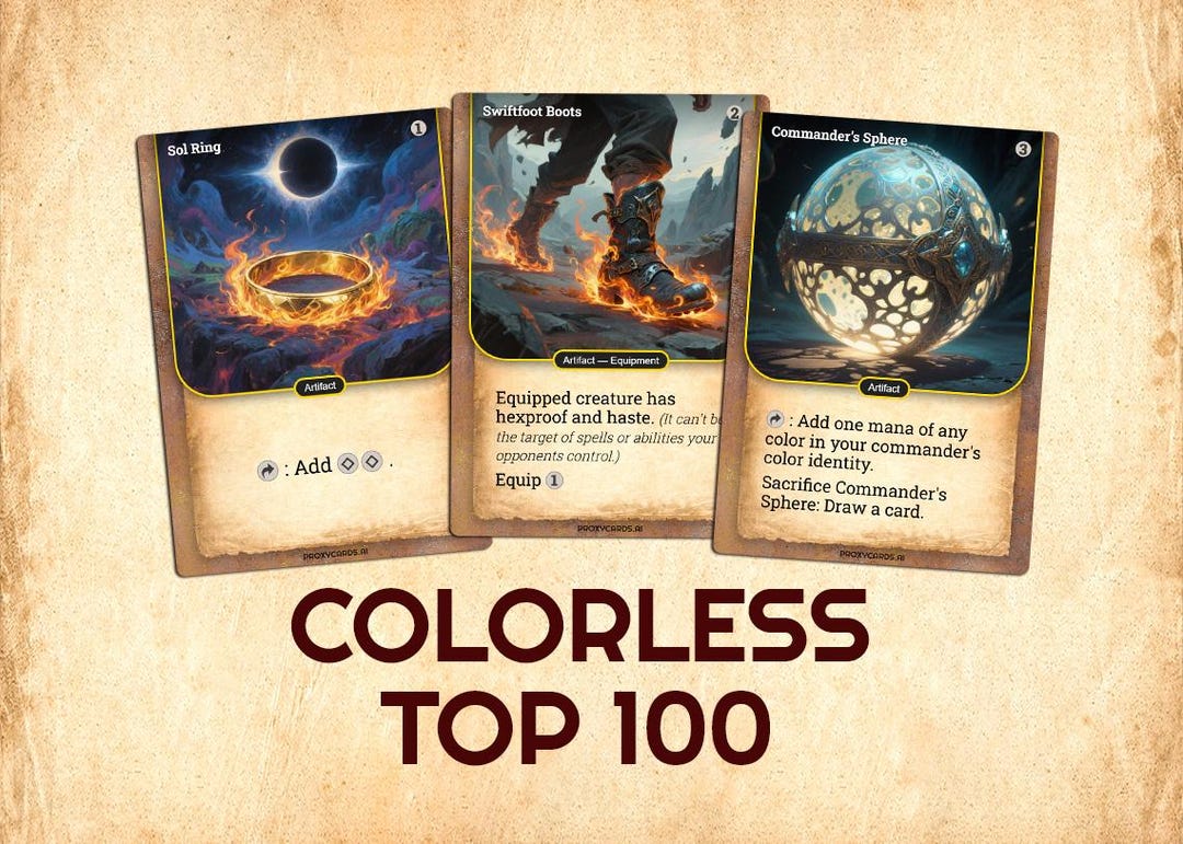 100 MTG Colorless Proxy Cards - Etsy