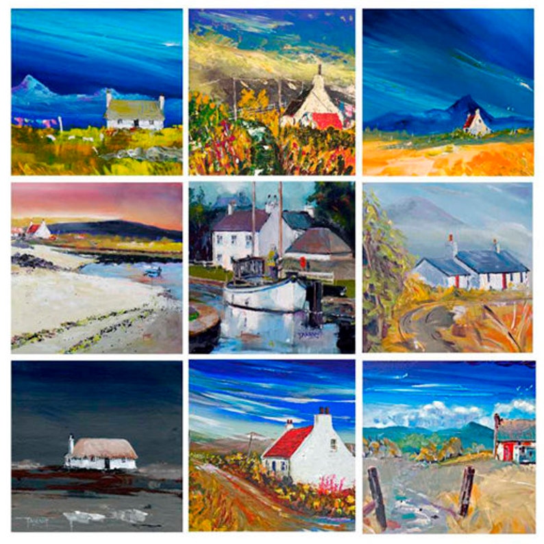 Art Notecards Scottish Crofts Multi-pack Greeting Cards by | Etsy