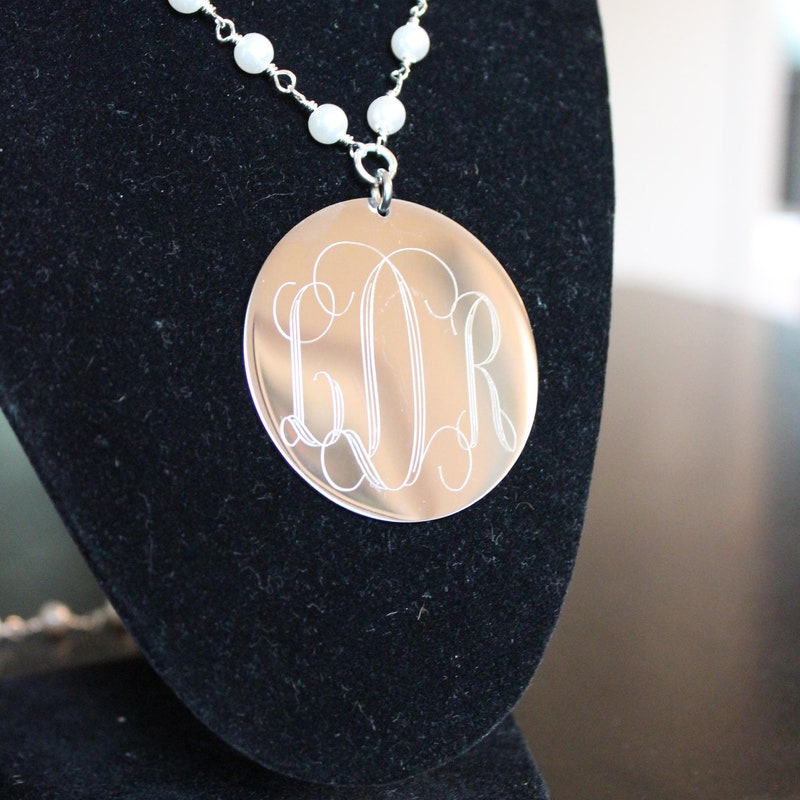 Monogram Necklace - Etsy