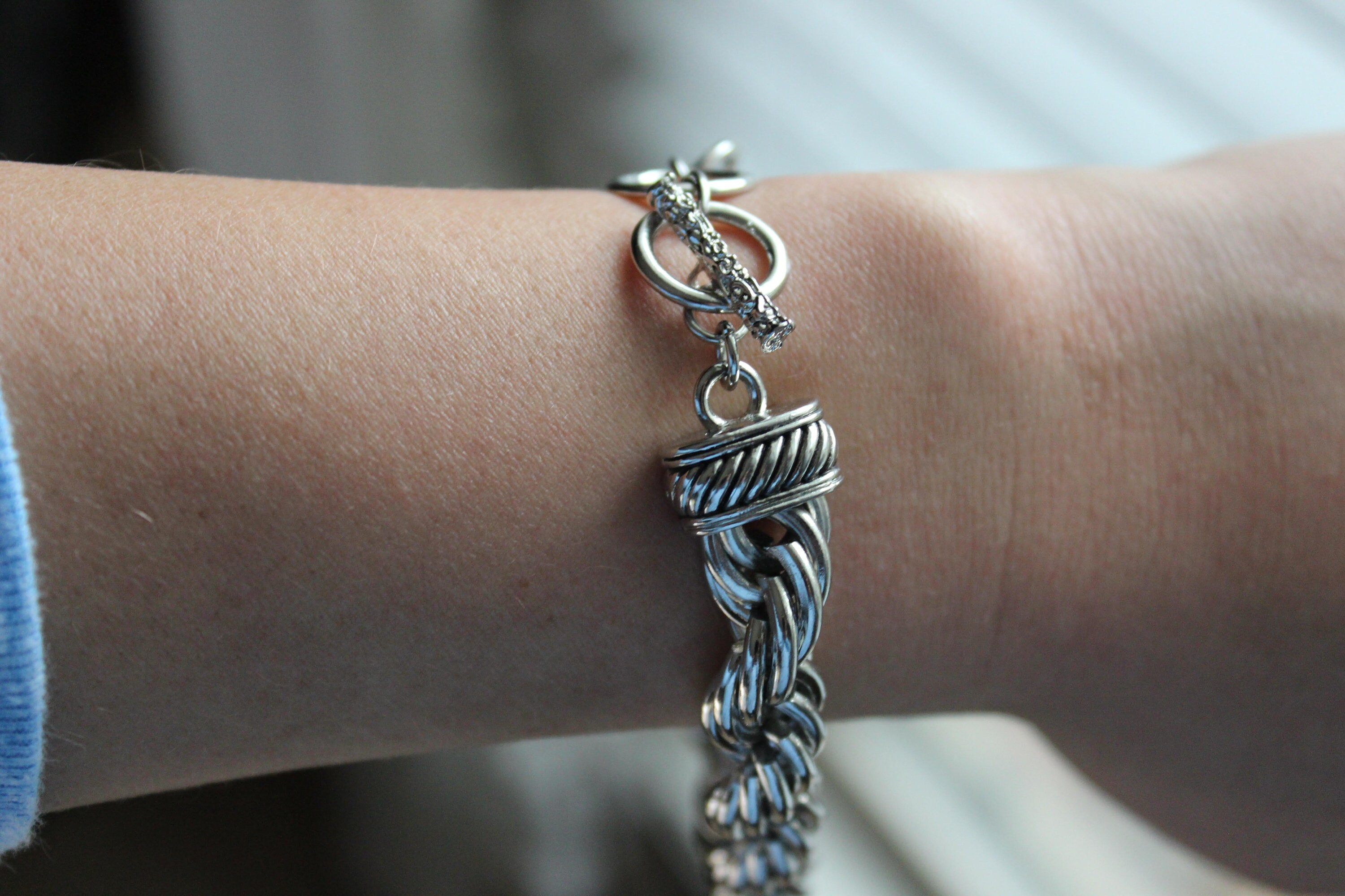 Monogrammed Silver Bracelet Rope Bracelet Engraved Engraved | Etsy