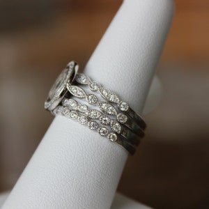 Monogrammed Ring, Sterling Silver Ring, CZ Sterling Ring, Stackable Ring, Gift for Her ...