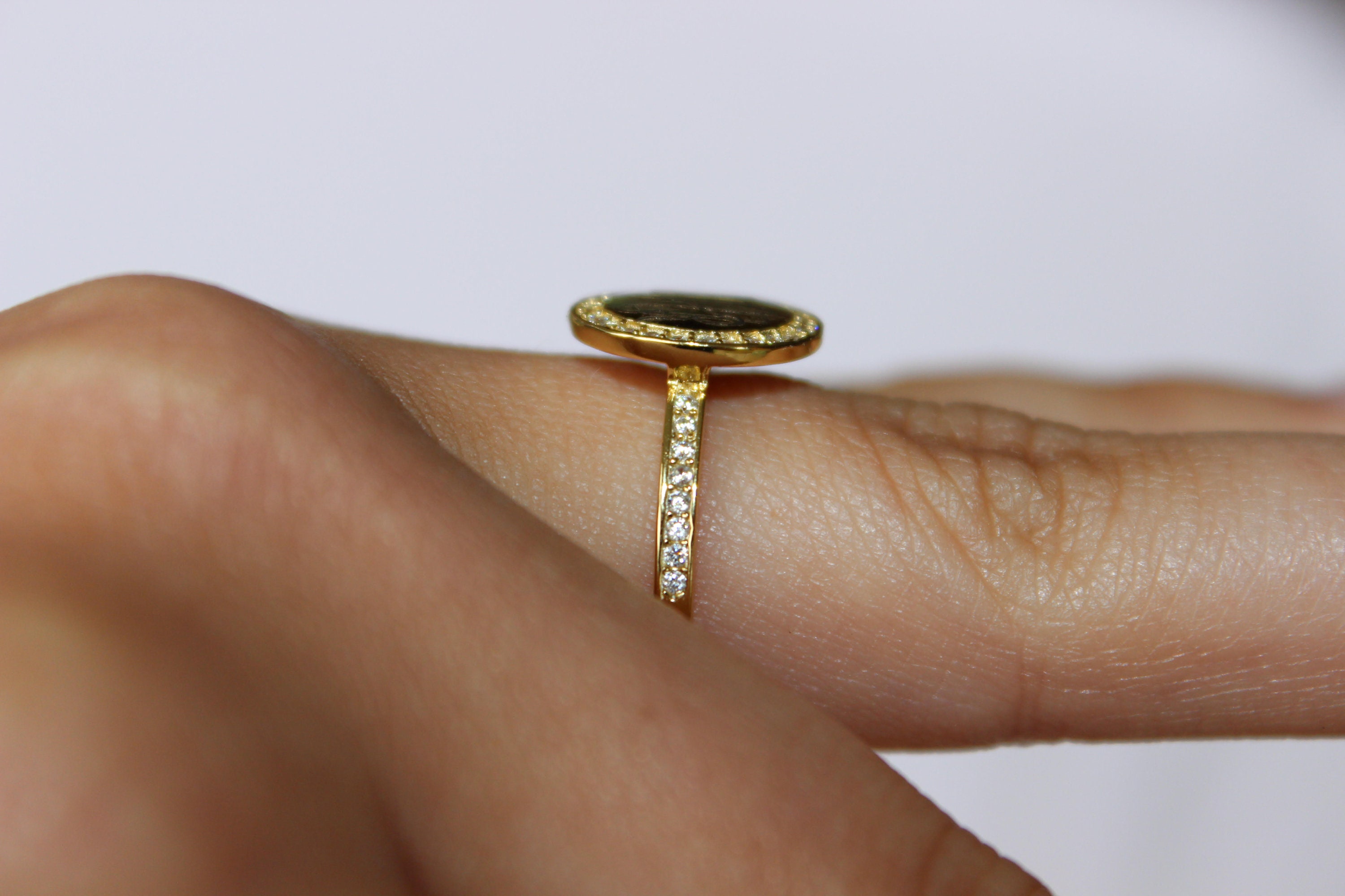 Monogrammed Ring Personalized CZ Ring Personalized Ring | Etsy