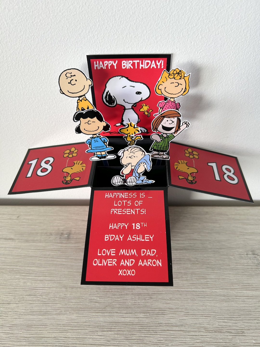 Snoopy Card-in-a-box - Etsy