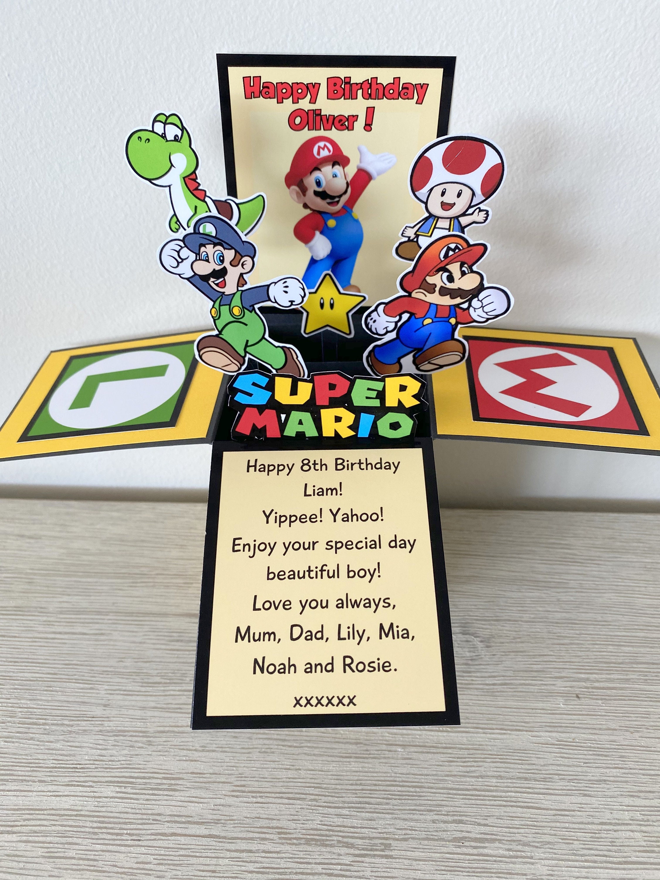 Super Mario Card-in-a-Box | Etsy