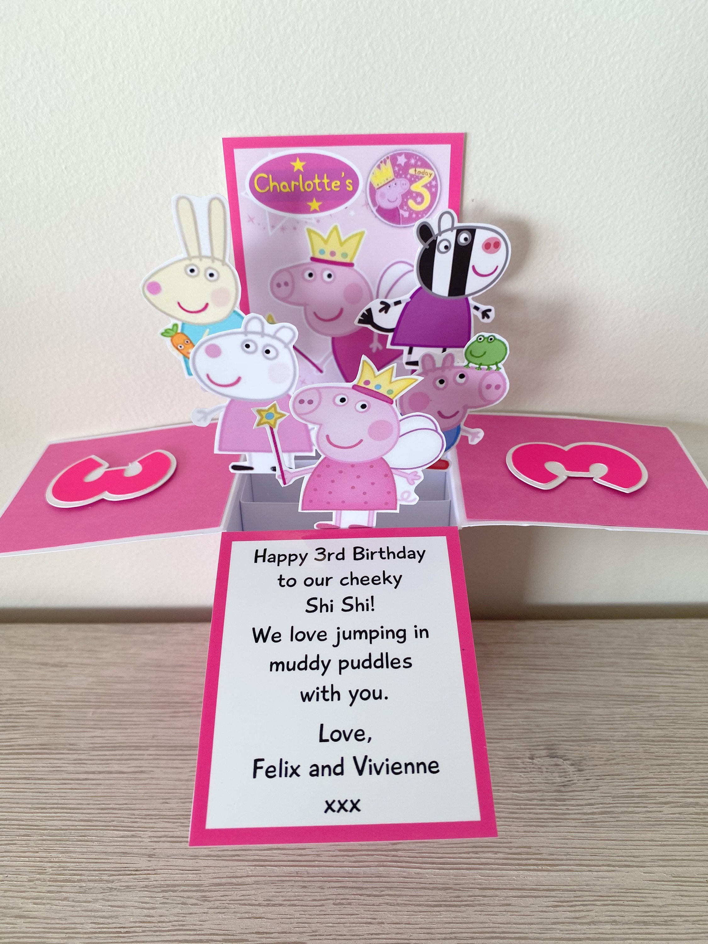 Peppa Pig Card-in-a-box | Etsy