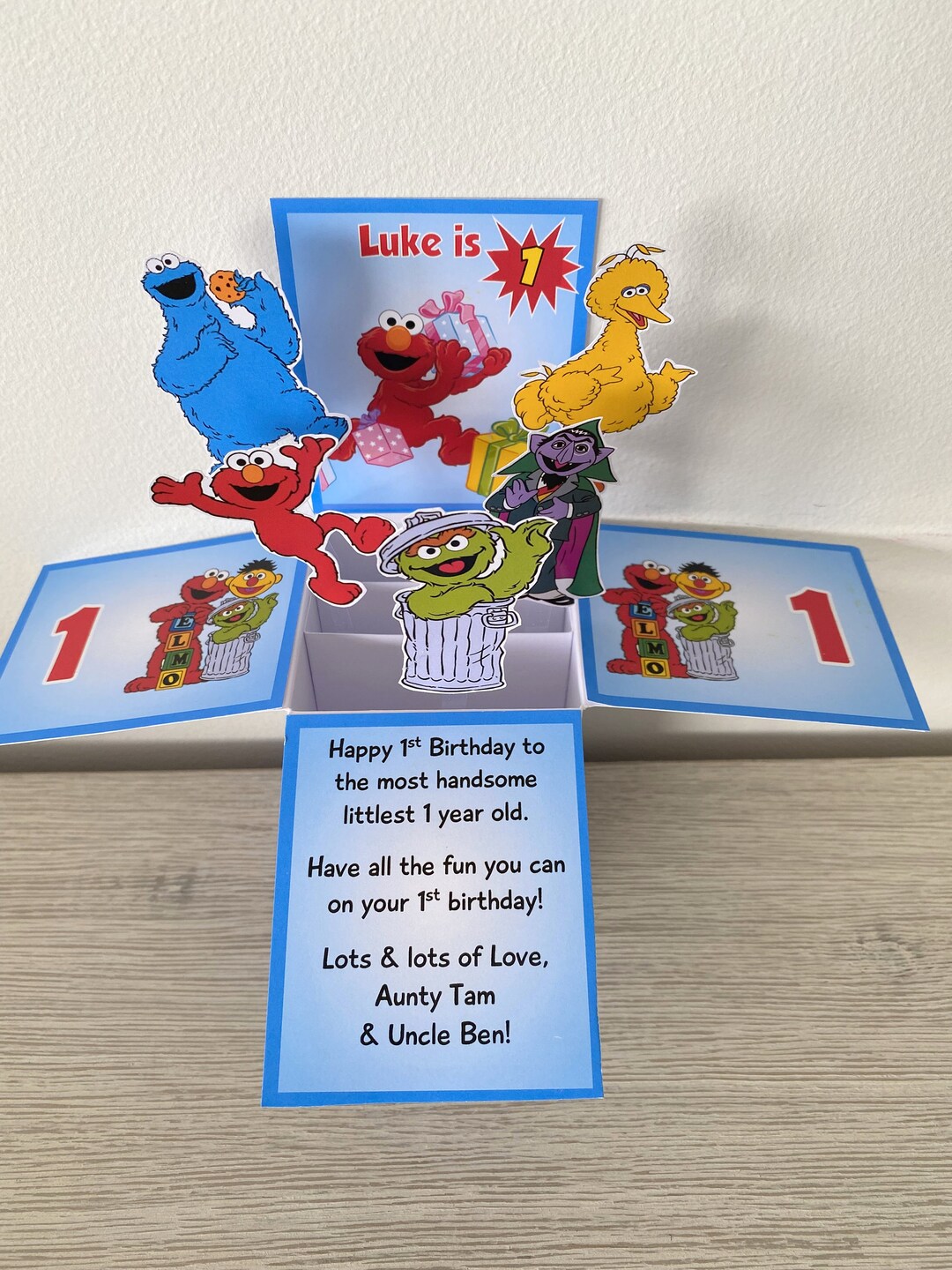 Elmo Card-in-a-box - Etsy