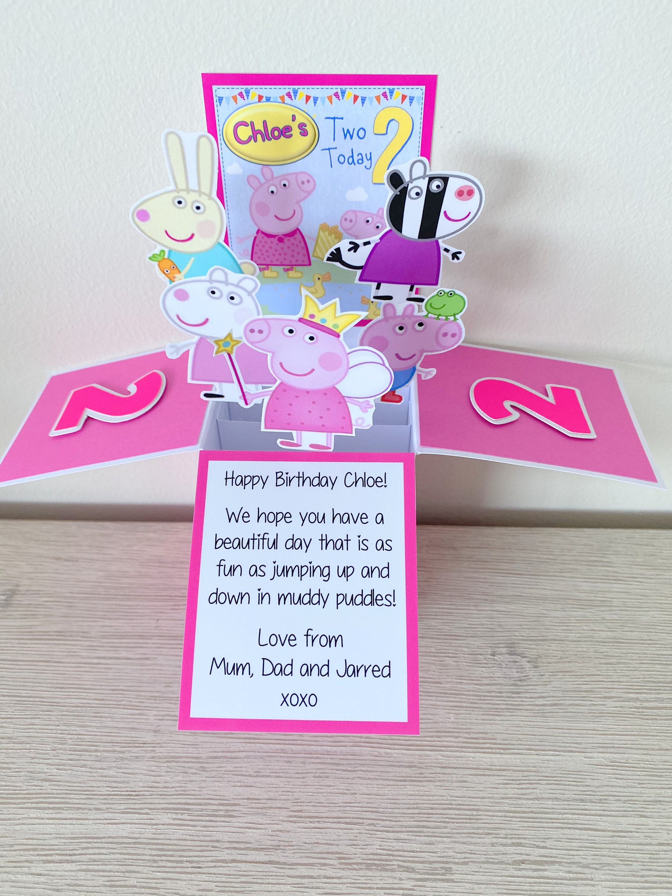 Peppa Pig Card-in-a-box | Etsy