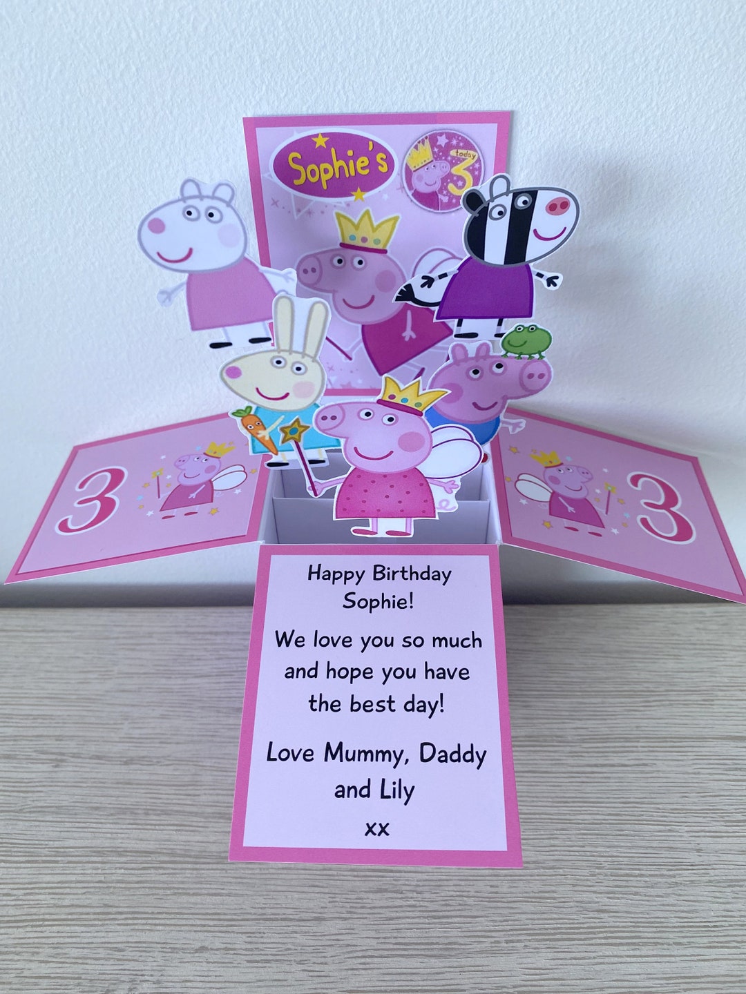Peppa Pig Card-in-a-box - Etsy