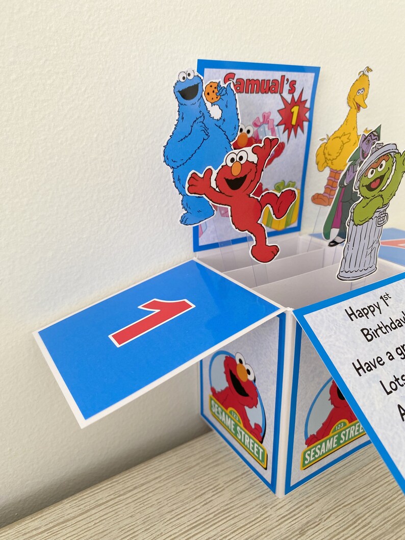 Elmo Card-in-a-box | Etsy
