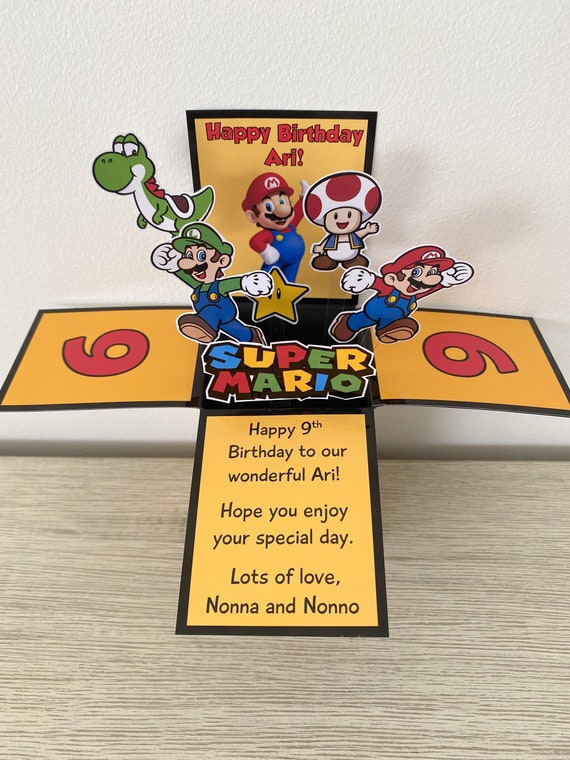 Super Mario Card-in-a-box | Etsy