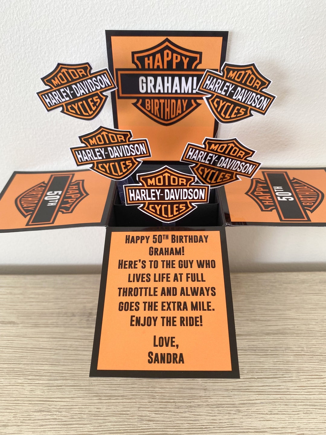 Harley Davidson Card-in-a-box - Etsy Australia