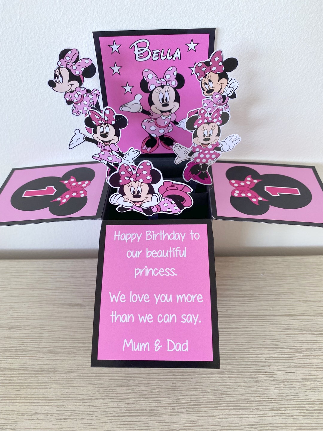 Minnie Mouse Card-in-a-box - Etsy