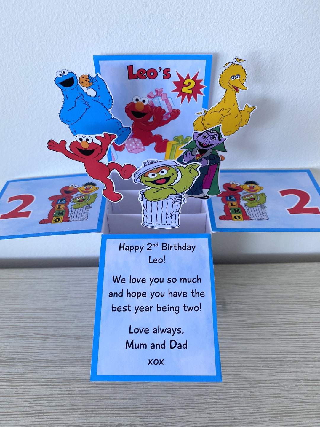 Elmo Card-in-a-box - Etsy