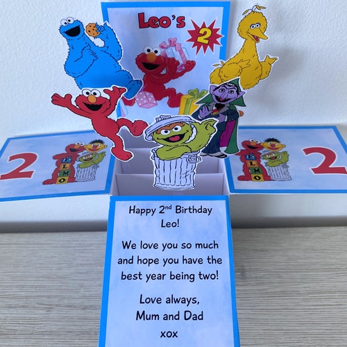 Elmo Card-in-a-box - Etsy