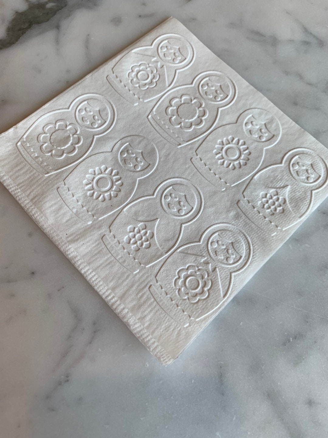 Russian Matryoshka Doll Hand Embossed Cocktail/beverage/dessert Napkins ...