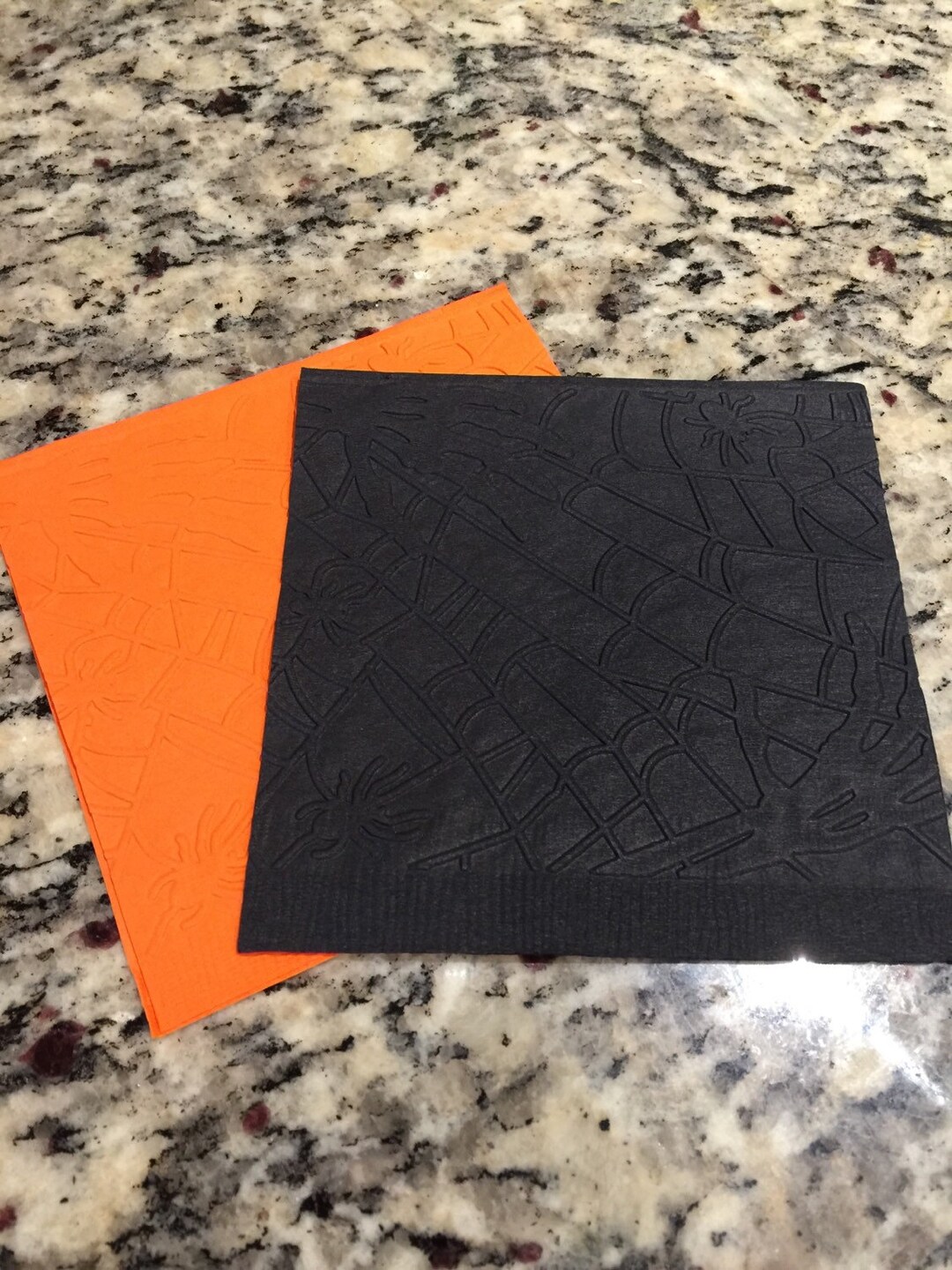 Spider Web With Spider and Skeleton Hands Hand Embossed Napkins - Etsy
