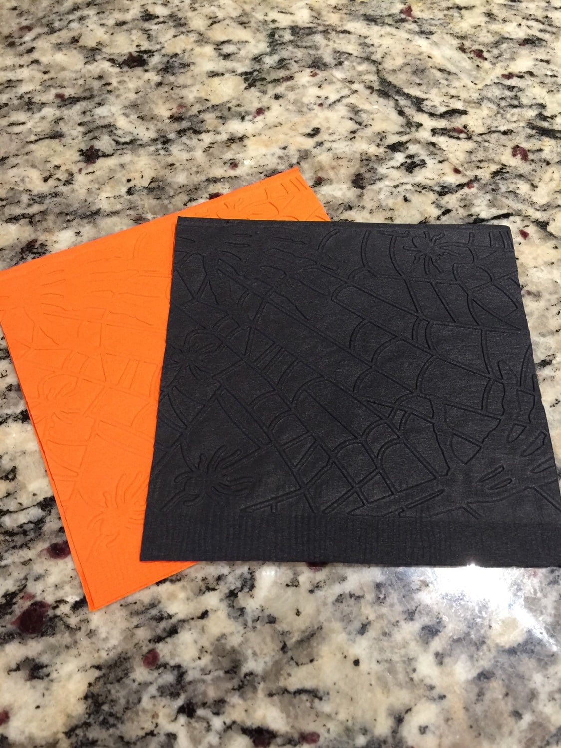 Spider Web With Spider and Skeleton Hands Hand Embossed Napkins - Etsy