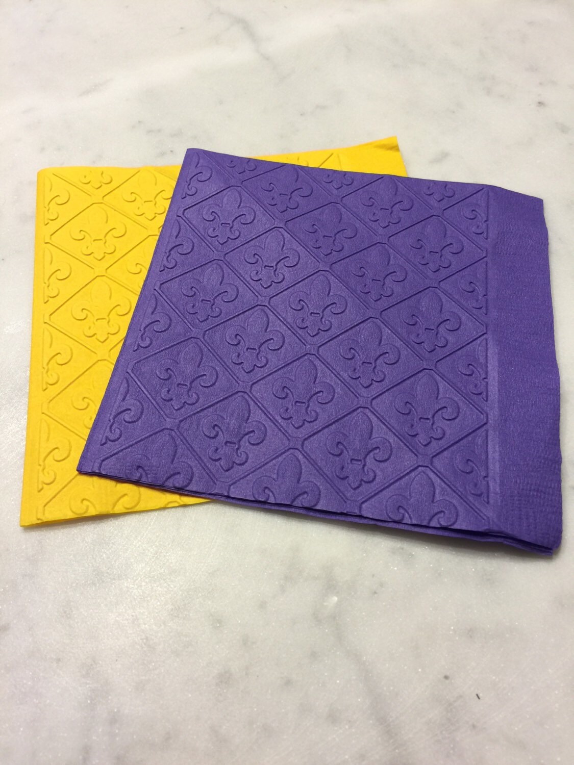 Fleur-de-lis mardi Gras/ Saints/ New Orleans Hand Embossed - Etsy