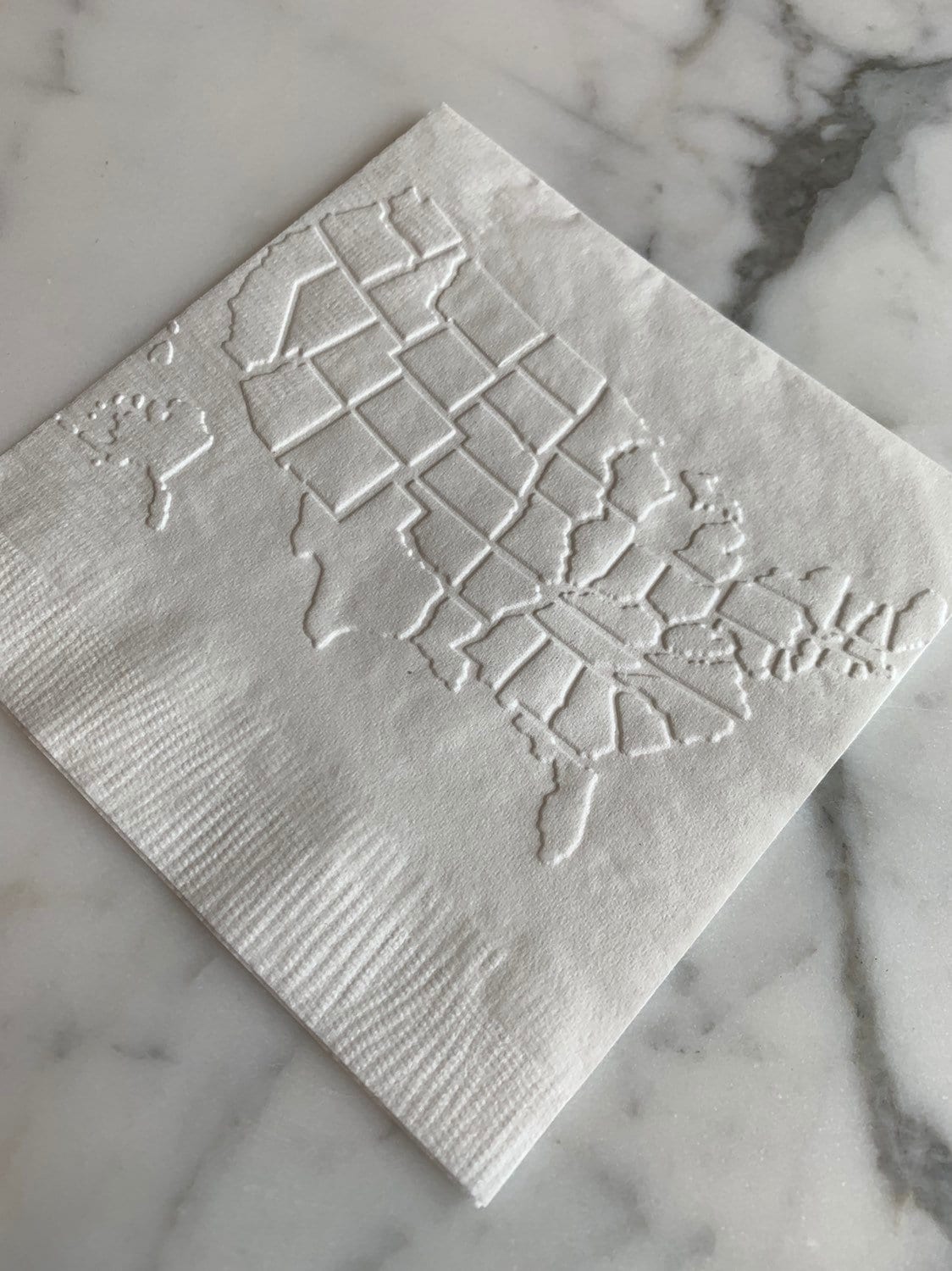 USA Map united States Hand Embossed | Etsy