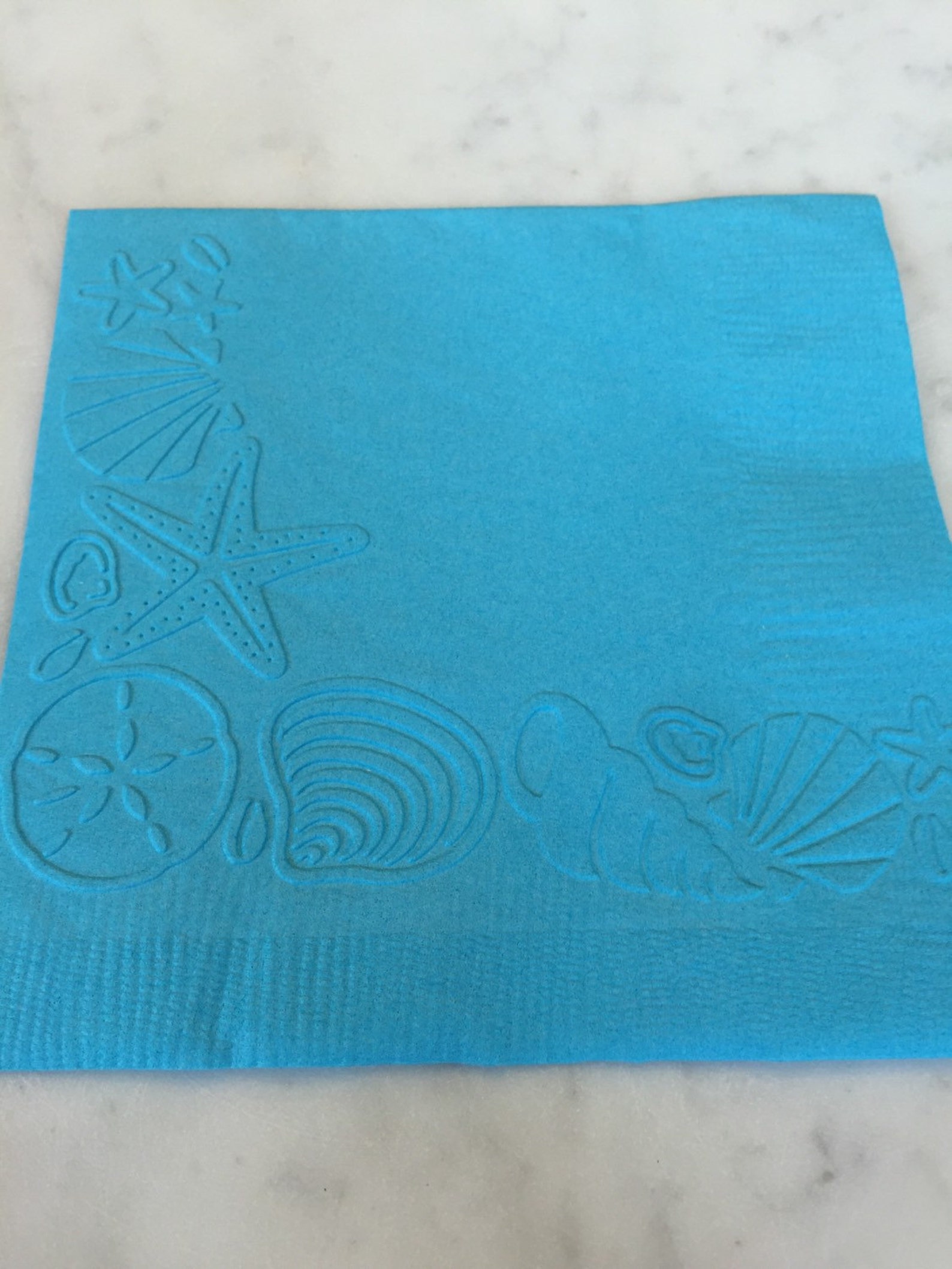 Sea Shell Hand Embossed Cocktail Napkins - Etsy